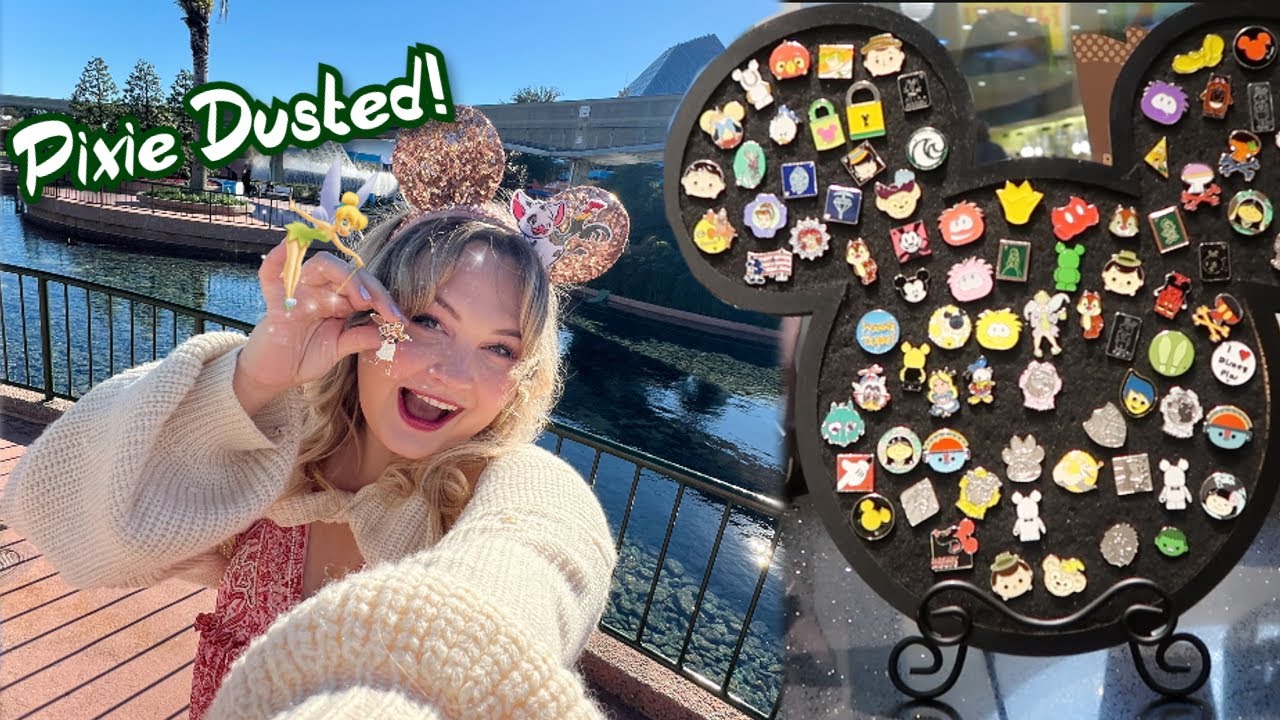 I GOT PIXIE DUSTED from a Cast Member + Epcot Pin Trading! - YouTube