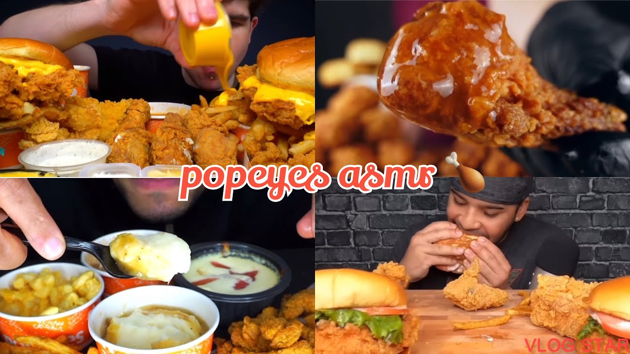 Popeyes Mukbang Asmr Get Ready For Some Big Satisfying Bites 😱 Youtube
