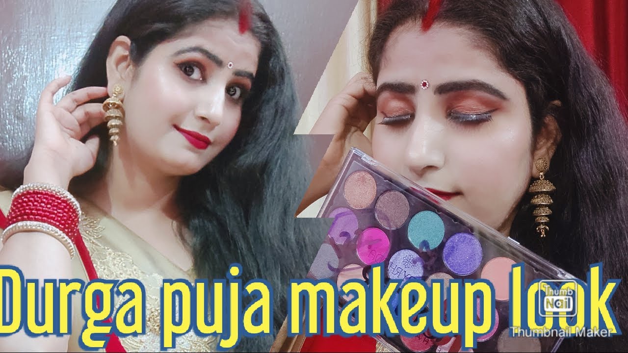 durga puja makeup look 2020//durga puja makeup//durga puja makeup ...