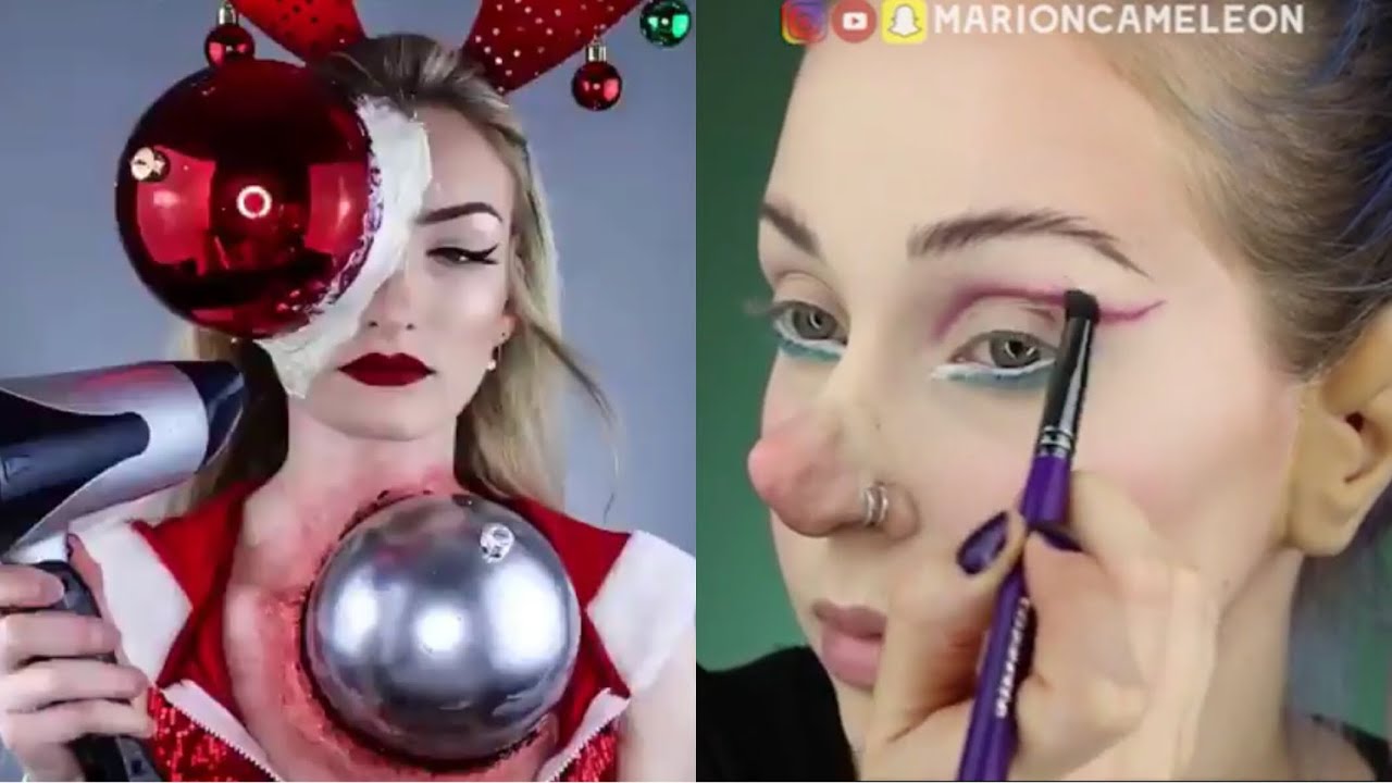 Top 13 Easy SFS Christmas Makeup Tutorials Compilation 2017 - YouTube