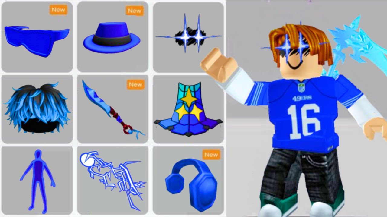 12 FREE BLUE ITEMS ROBLOX! 😱😳 - YouTube