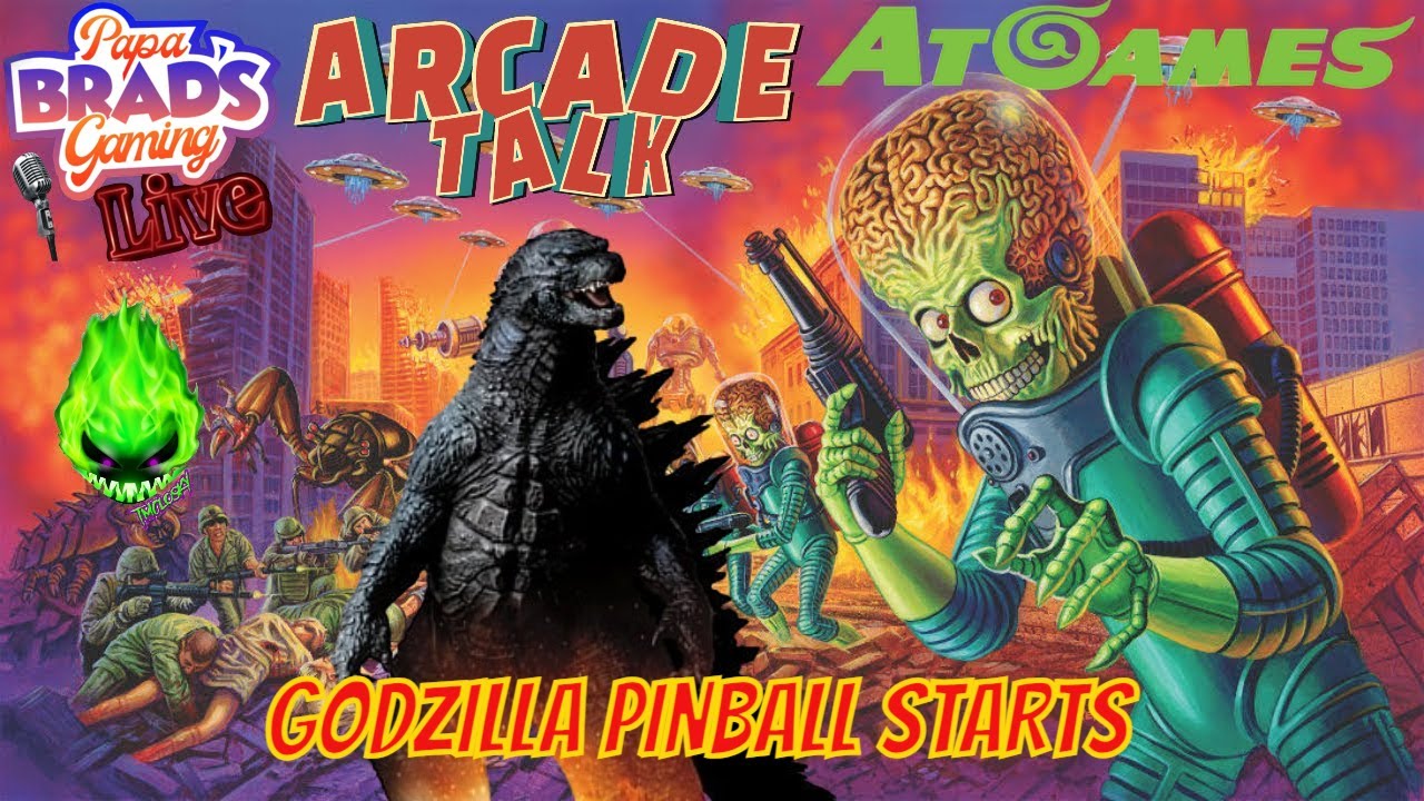 Attack From Mars invades, AtGames NEWS- GODZILLA Tournament! - YouTube