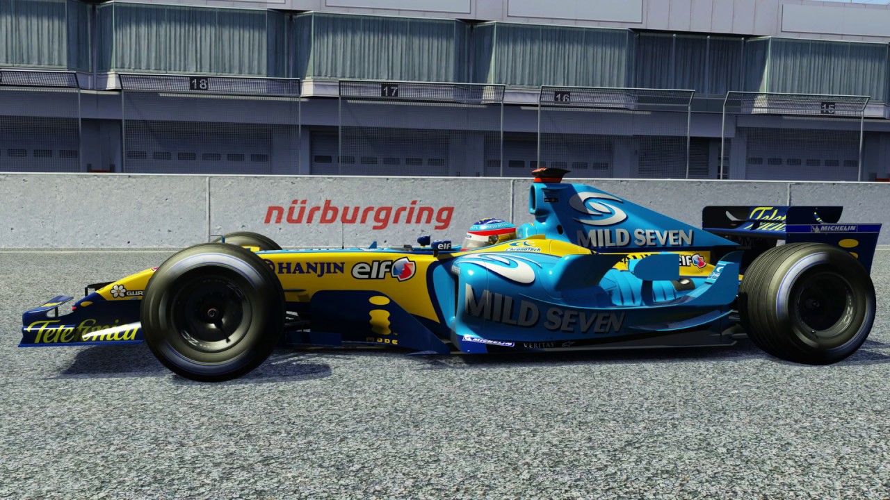 VRC Renault R25 0.4 - Nurburgring 1.26.562 hotlap - YouTube