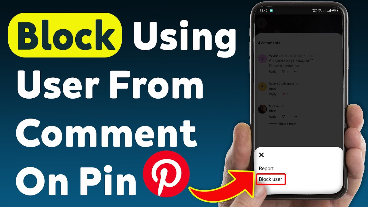 How To Block User From A Comment On A Pin On Pinterest (Updated) - YouTube