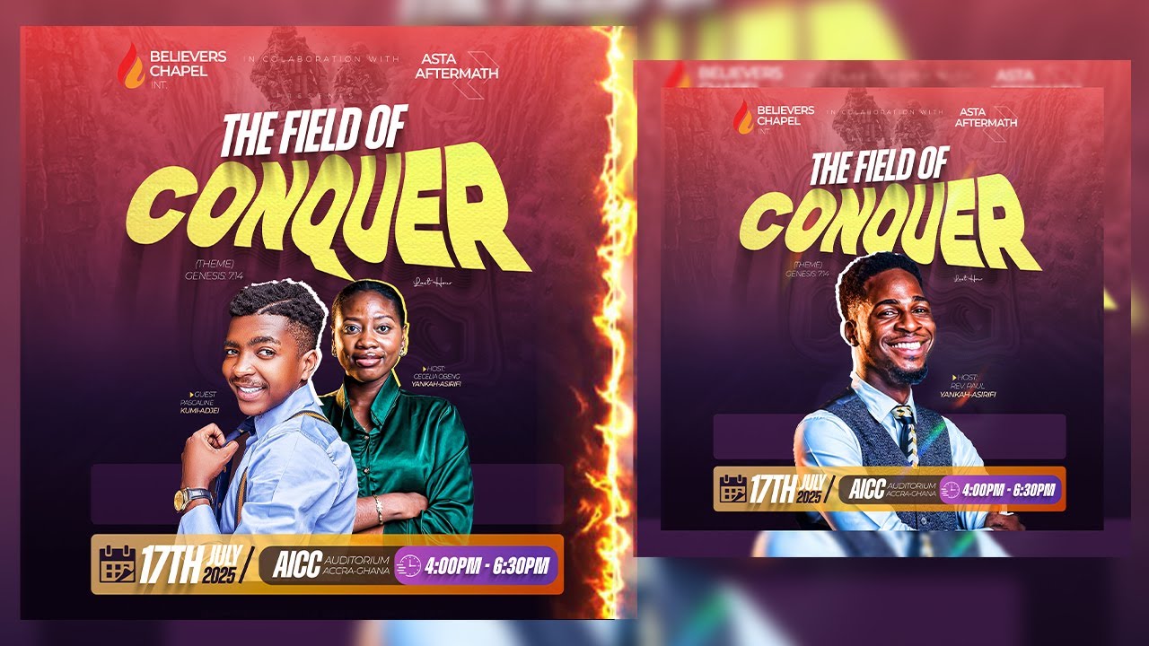 FREE PSD CHURCH FILE - FIELD OF CONQUER - 100% EDITABLE - FREE ...