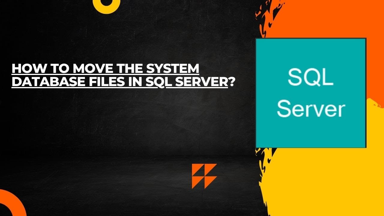 How to move the system database files in SQL Server? - YouTube