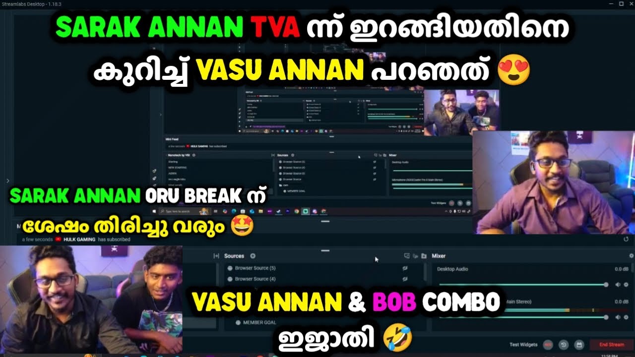 VASU ANNAN LIVE വന്നു 🤩 SARAK ANNAN TVA ന്ന് ഇറങ്ങിയതിനെ കുറിച്ച് VASU ...