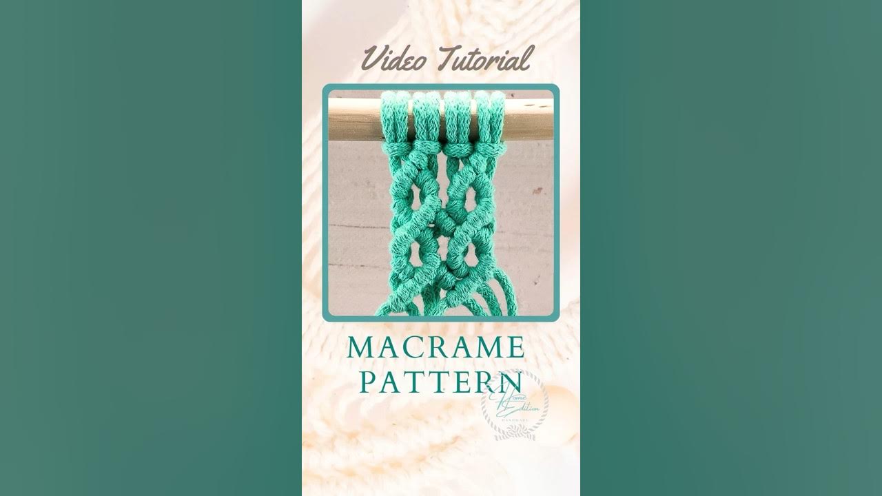 MACRAME PATTERN WITH SMALL DIAMOND No.4 #macrametutorial #macrameforbeginners - YouTube