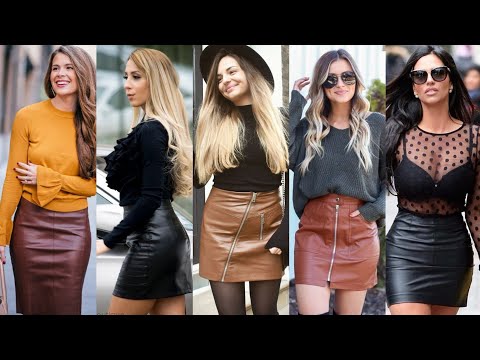 Very gorgeous skin tight leather mini skirts outfits designs/how to style leather mini skirts