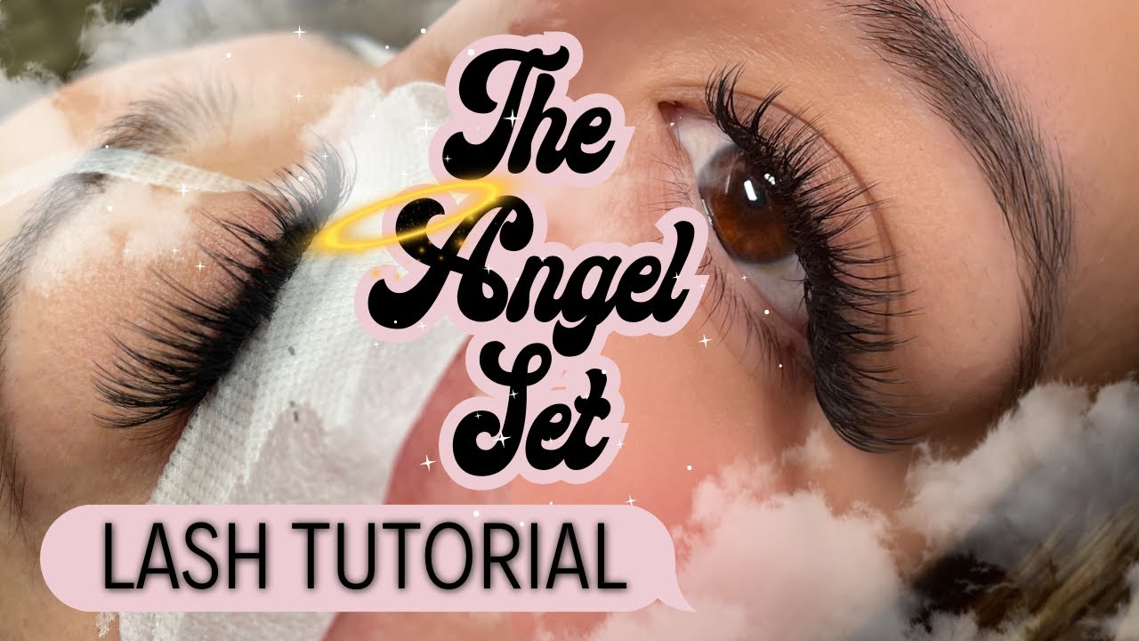 wispy volume lash tutorial (angel set) - YouTube