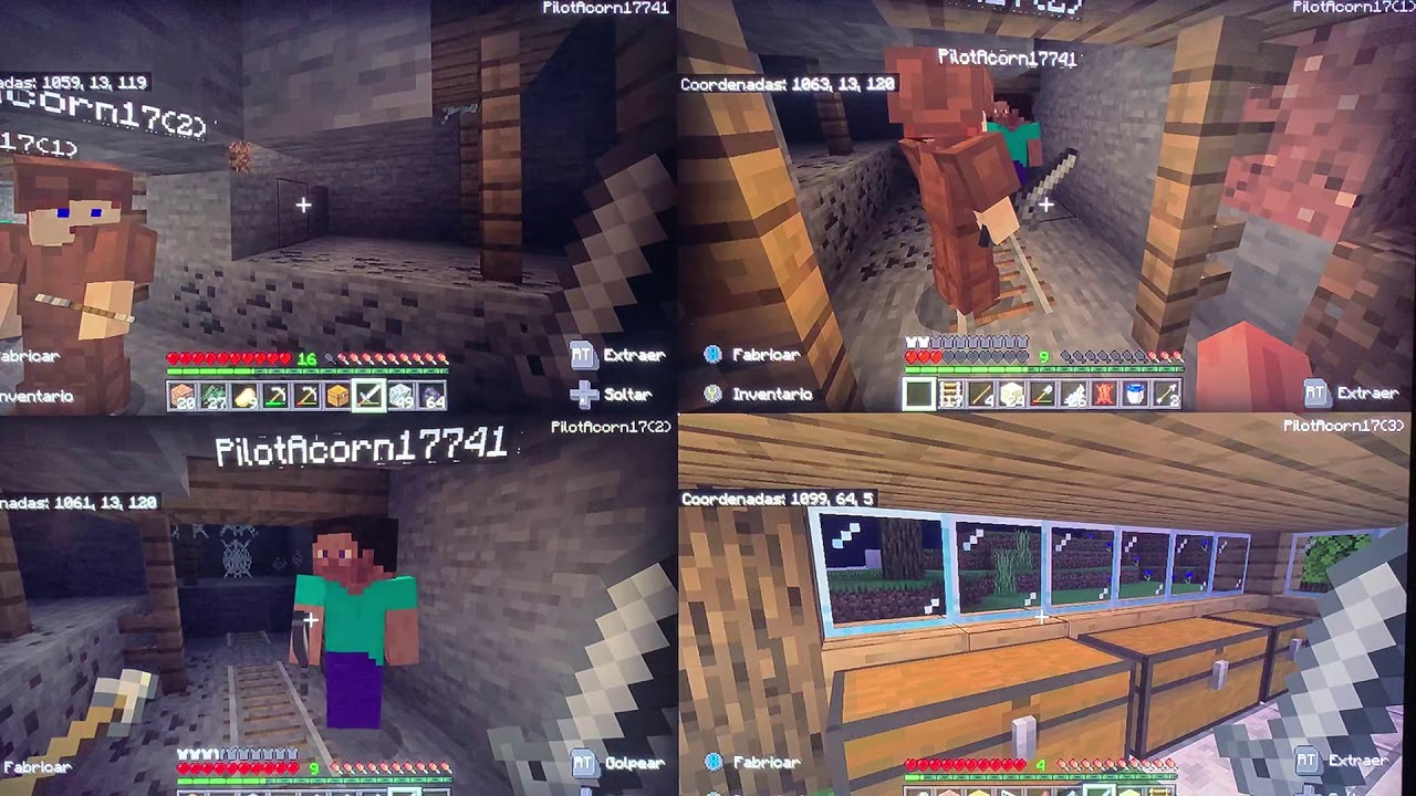 4 player minecraft survival the best game - YouTube
