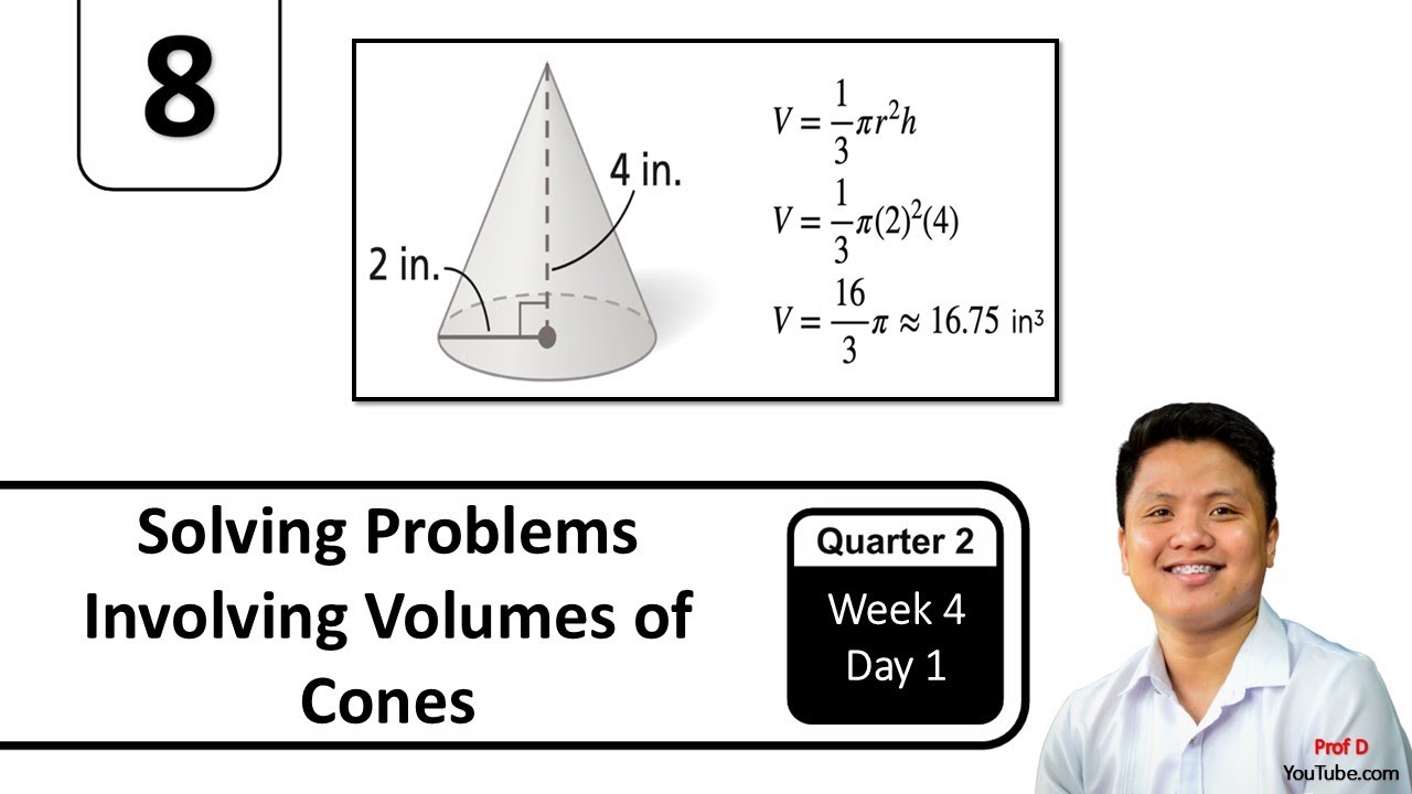 Solving Problems Involving Volumes of Cones | Grade 8 Mathematics | Q2 W4 - YouTube