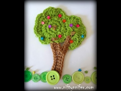 Free Tree Motif Crochet Pattern Tutorial 1 0f 2 - YouTube