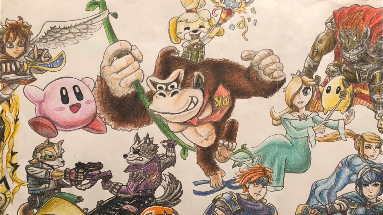 Super Smash Bros. Ultimate - Everyone Is Here Drawing Third Page ...