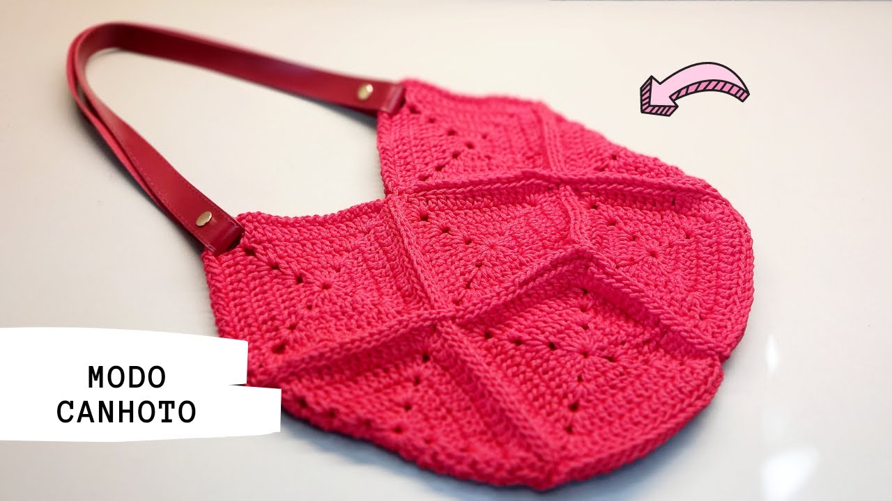 Aprenda a fazer SQUARES para SACOLA de CROCHÊ *MODO CANHOTO* - YouTube