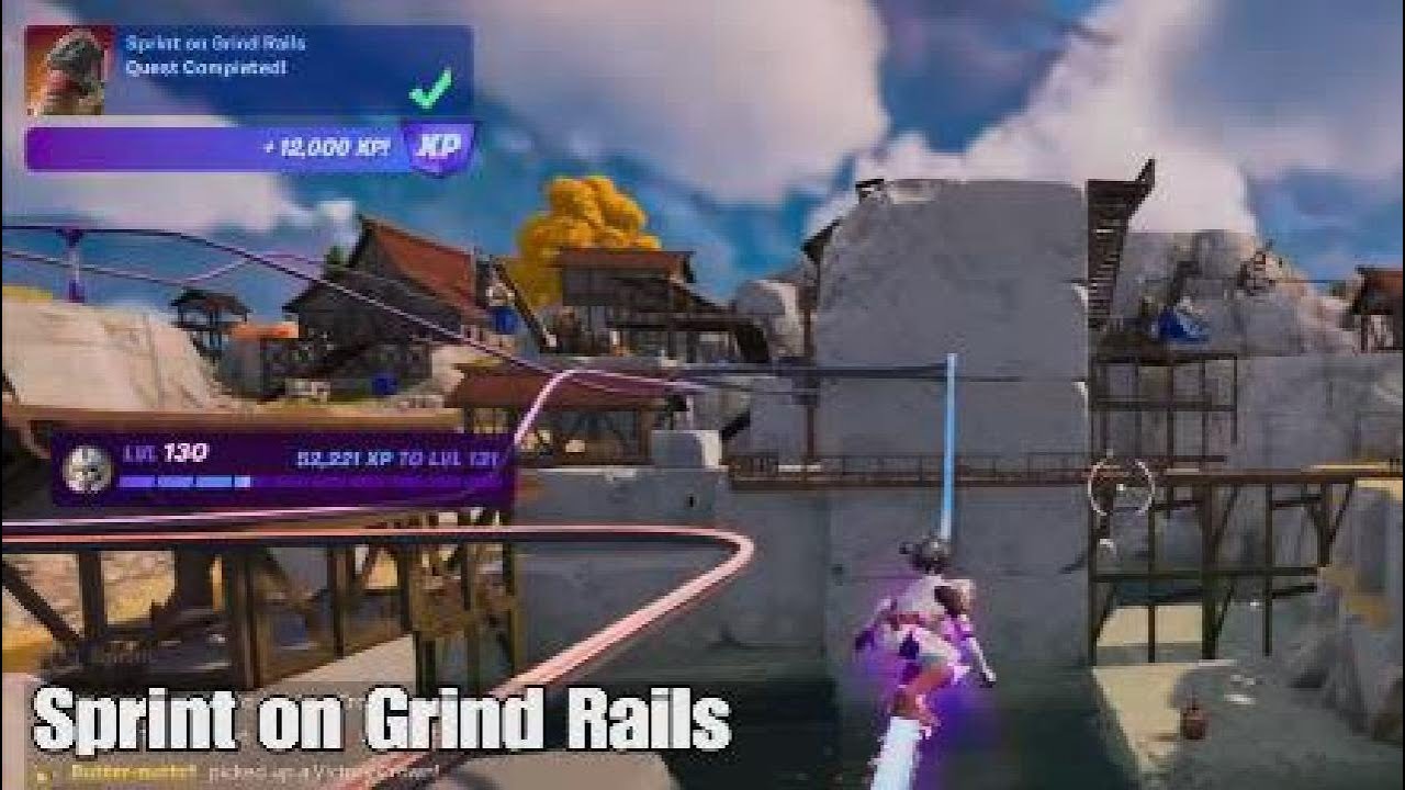 Sprint on Grind Rails - Fortnite Weekly Quest - Chapter 4 Season 2 ...