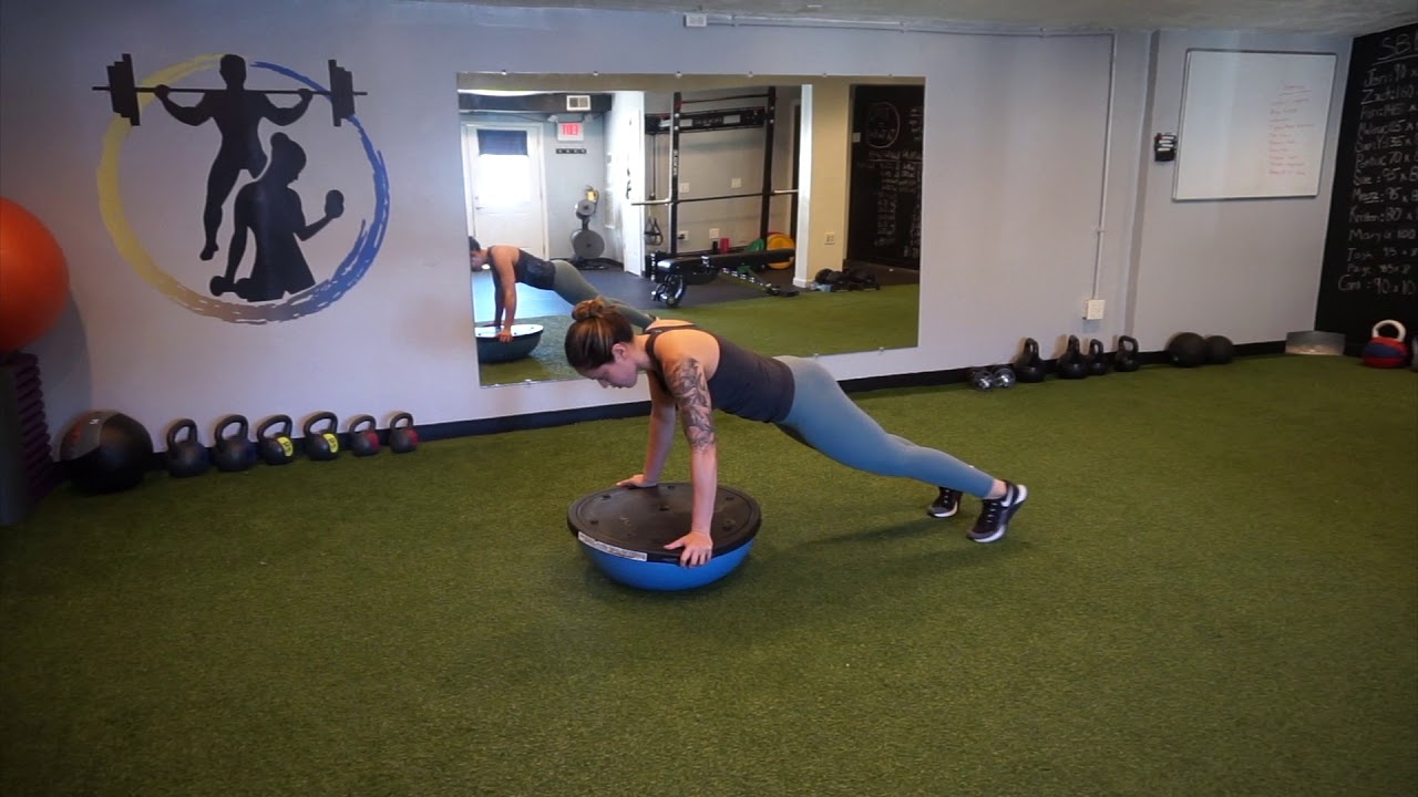 Bosu Elevated-Plank Stepouts - YouTube