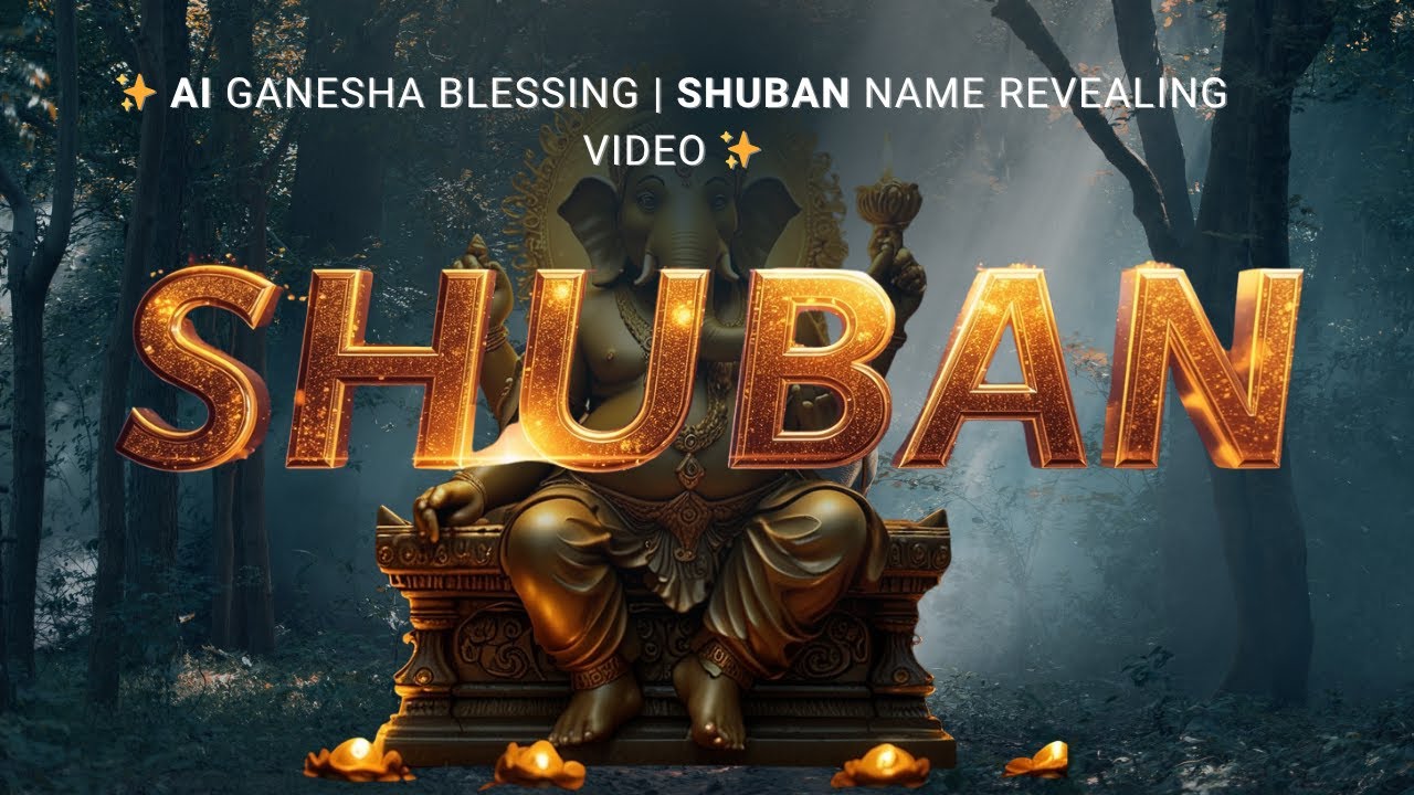 AI Ganesha Blessing | Shuban Name Revealing Video | Baby Boy Name ...