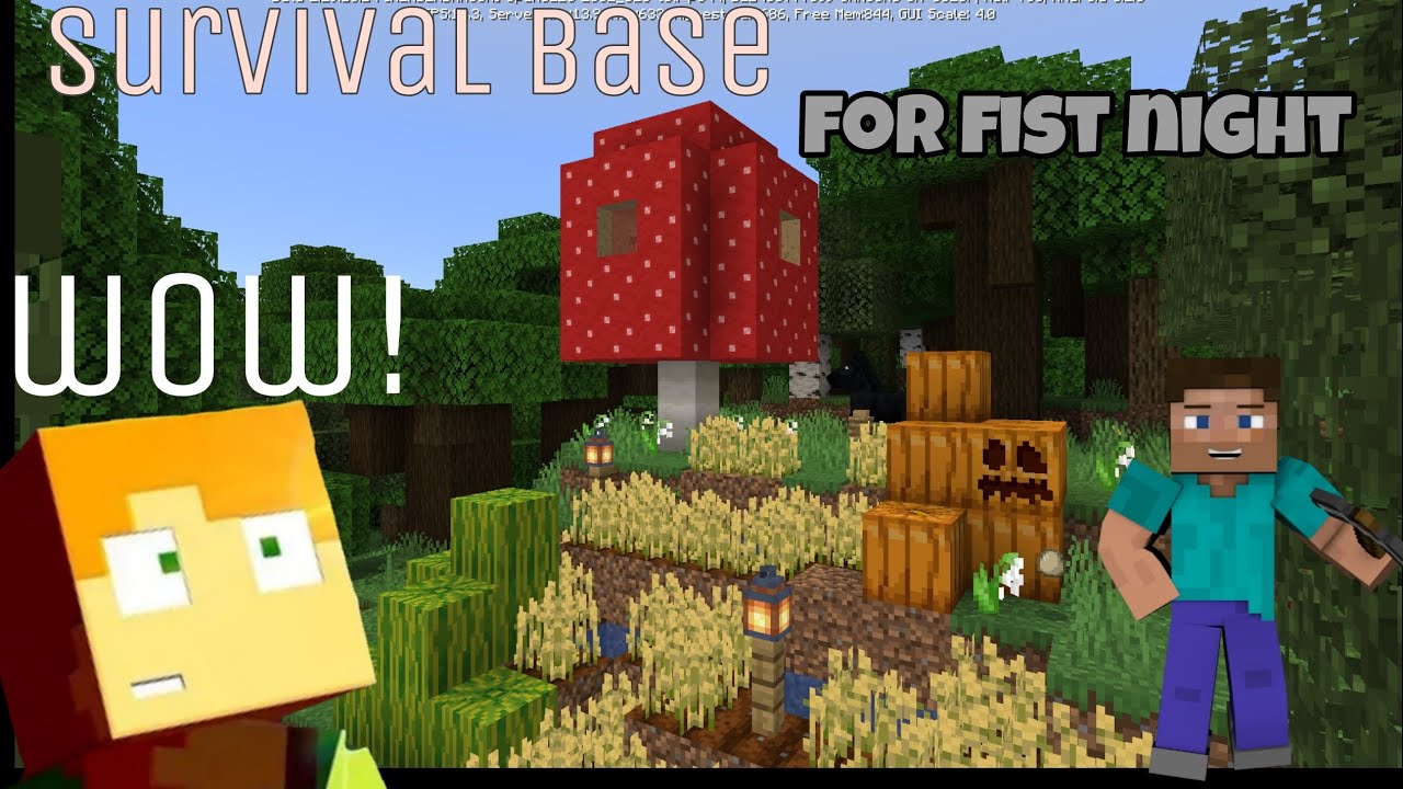how to make survival base for first night | survival mushroom house | # ...