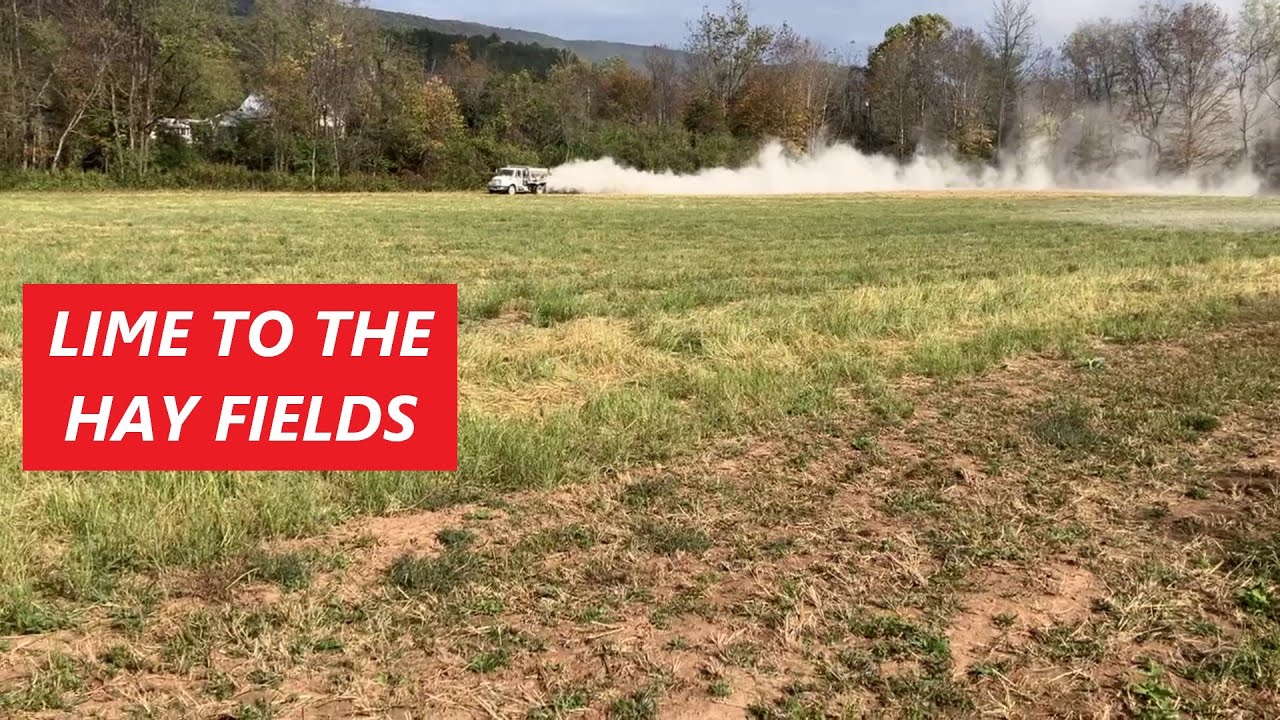 Spreading Lime On The Hay Fields - YouTube