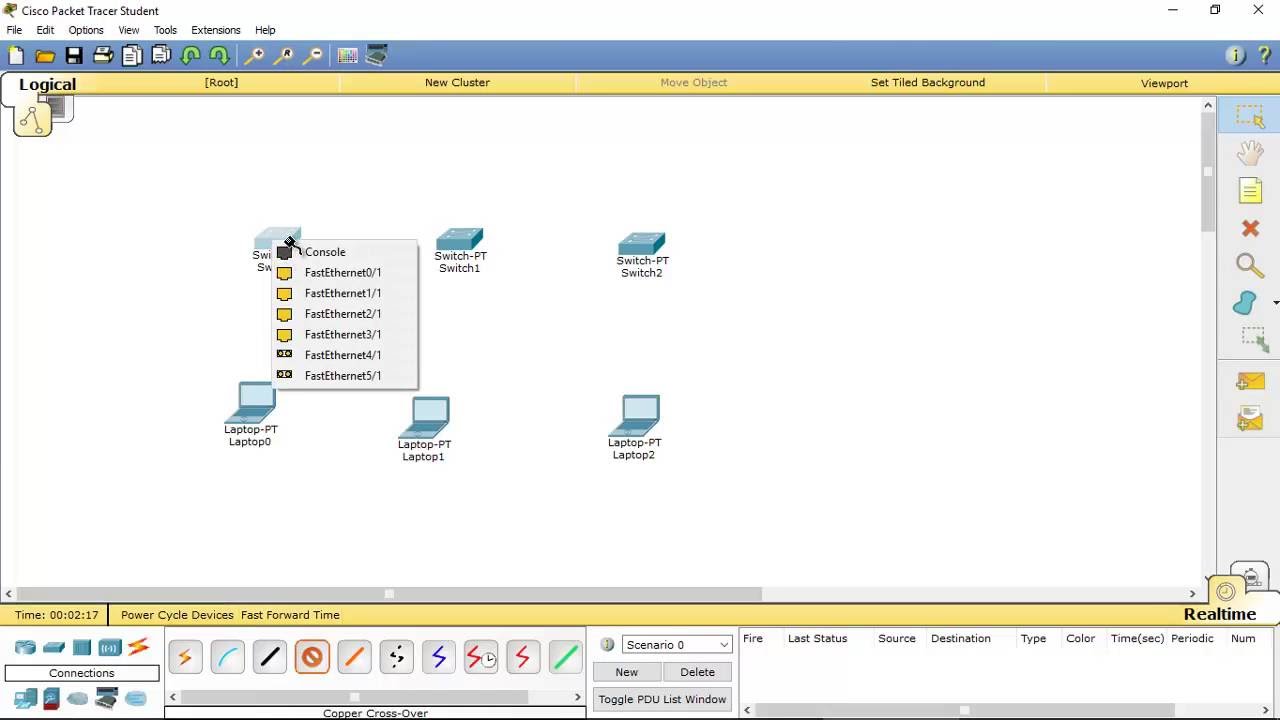 bus topology constructing (by Cisco Packet Tracer Student) - YouTube
