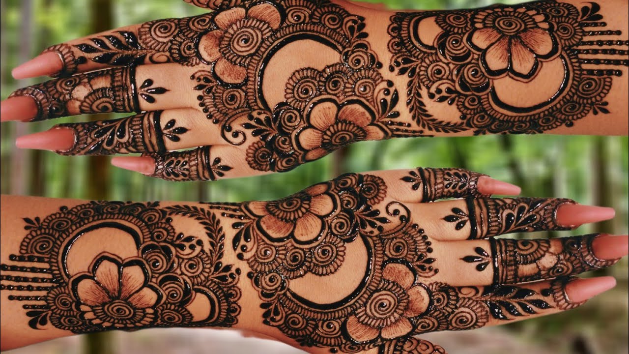 Beautiful & stylish Ring style Gulf Mehandi Design /Easy & Simple Mandi ...