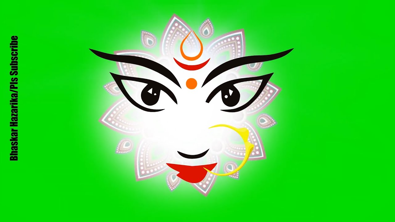 Durga Maa Eye Animation | Free to use | No Copyright | Green Screen ...