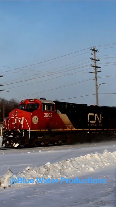 CN M383 Passing 16th St. In Port Huron, MI (2-20-2025) - YouTube