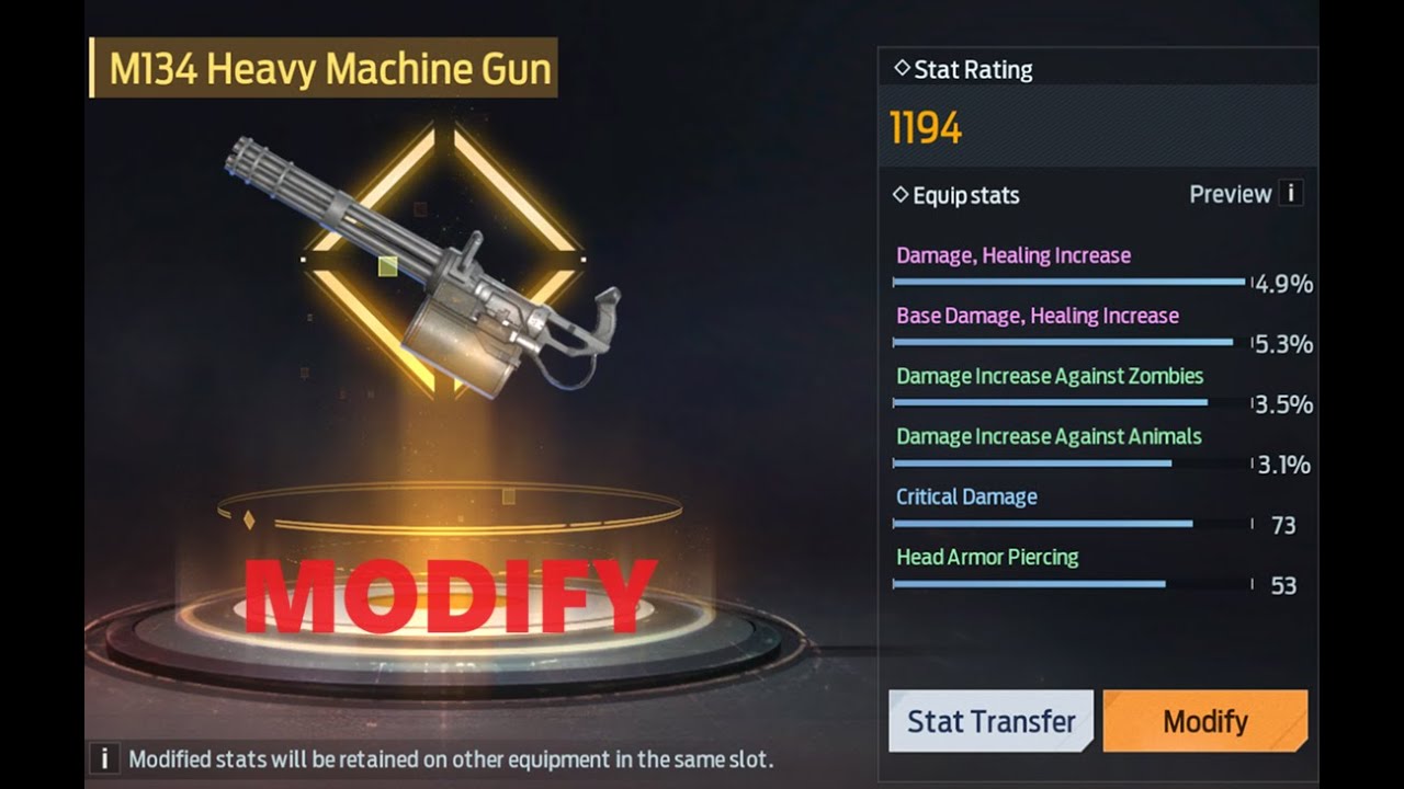 Undawn M134 Heavy Machine Gun Modify - YouTube