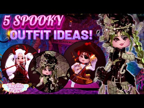 5 SPOOKY 🎃HALLOWEEN🎃 OUTFIT IDEAS FOR ROYALWEEN!!! PART 3 🏰|| Royale ...
