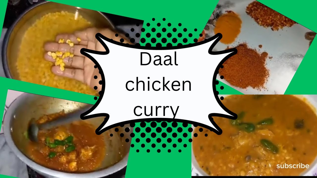 Punjabi chana daal chicken / village style daal chicken / daal chicken ...