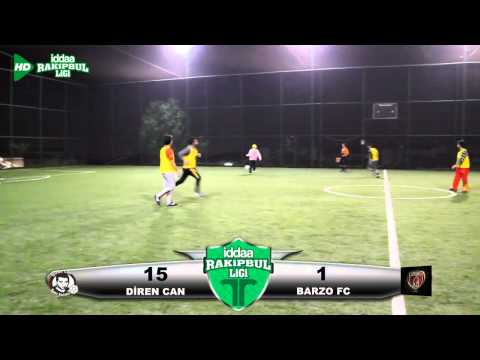 iddaa Rakipbul Halı Saha Ligi | Barzo FC: 1 - Diren Can: 15