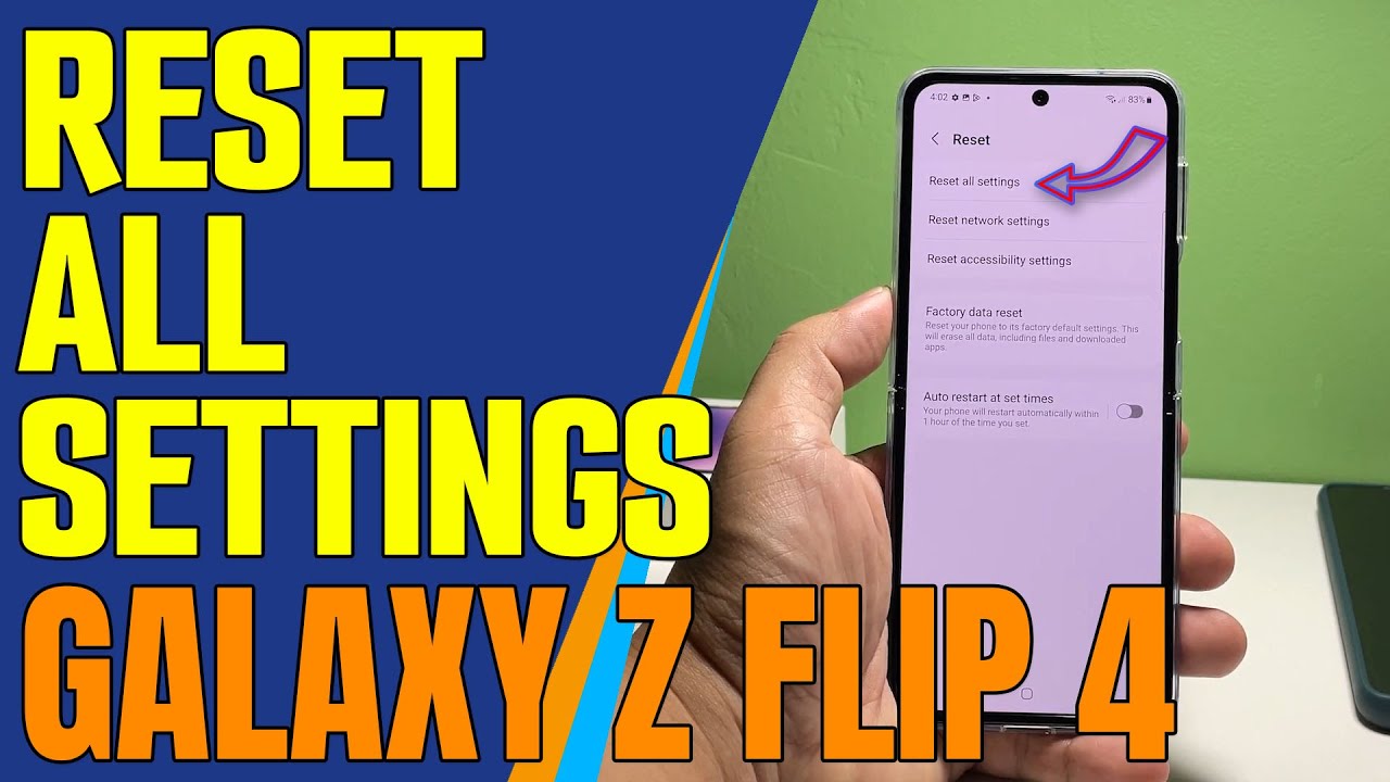 Samsung Galaxy Z Flip 4 Reset All Settings - YouTube
