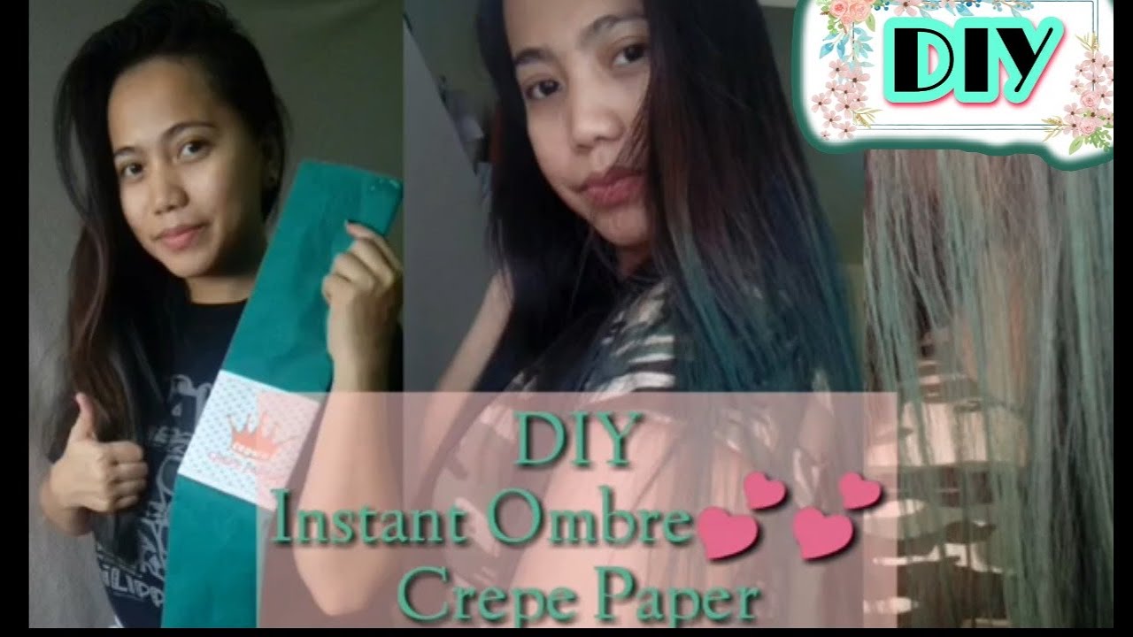HOW TO COLOR HAIR USING CREPE PAPER|DIY - YouTube