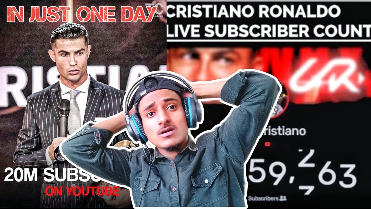 Ur Cristiano Ronaldo Subs Count Live Reaction..20m in Just One day ...