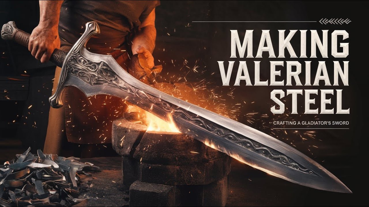 Making Valerian Steel from wootz steel scrap Making a gladiator's sword ...