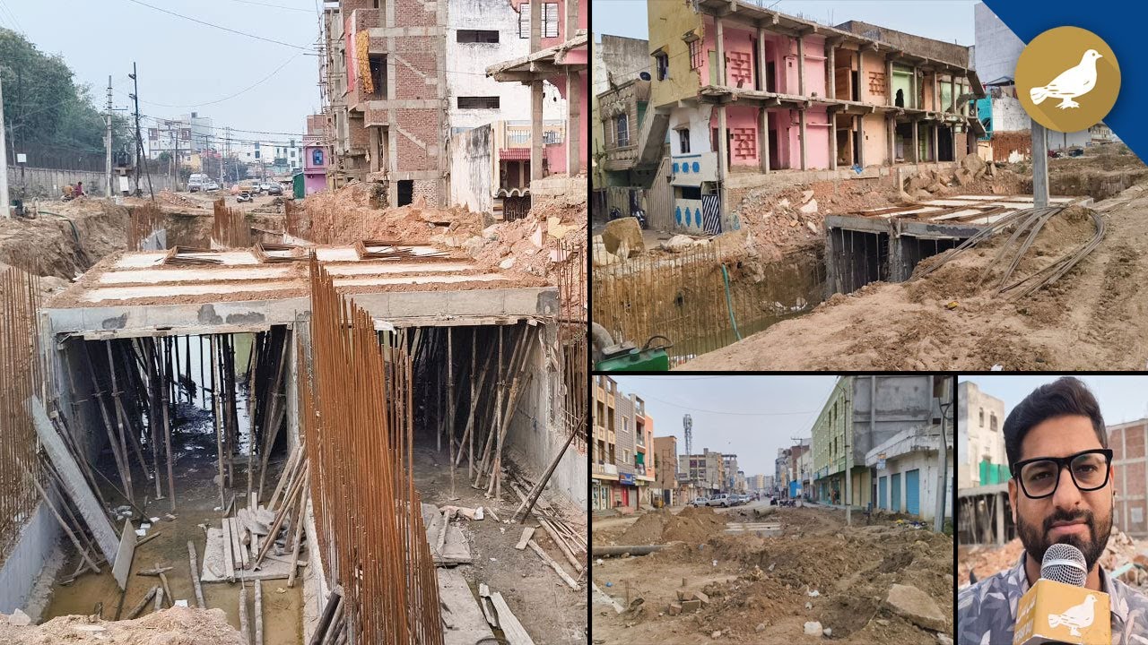 Delayed box drain construction irks Baba Nagar residents - YouTube