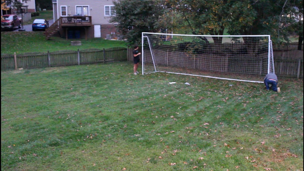 Building a Soccer Net For my Backyard - YouTube