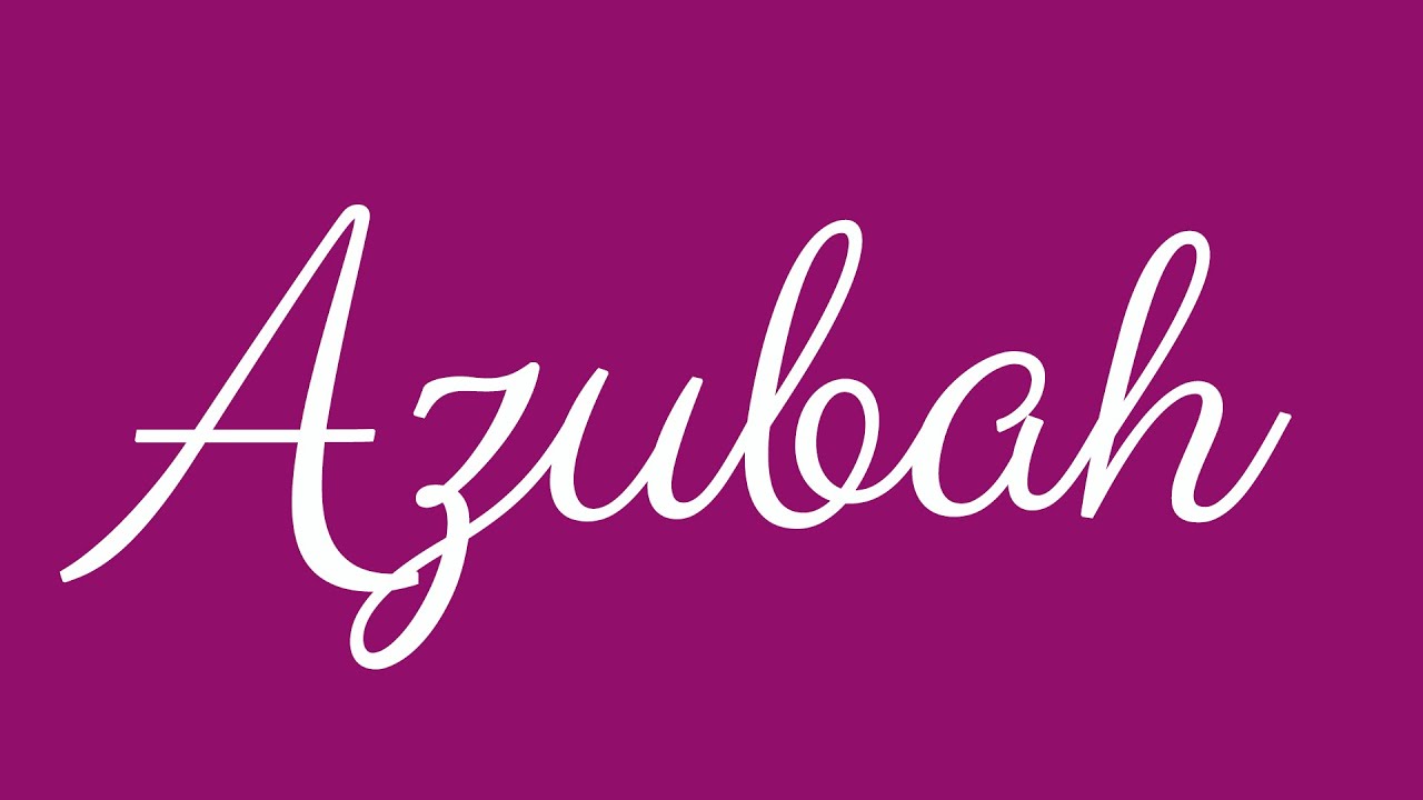 Learn how to Sign the Name Azubah Stylishly in Cursive Writing - YouTube