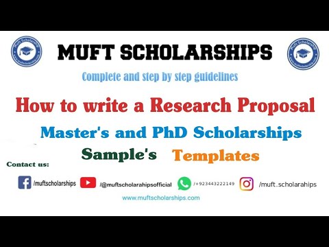 How to write a Research Proposal for Master's, PhD and Post-Doctoral ...