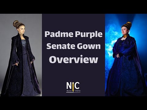 Padmé Amidala Purple Senate Cosplay: Overview - YouTube