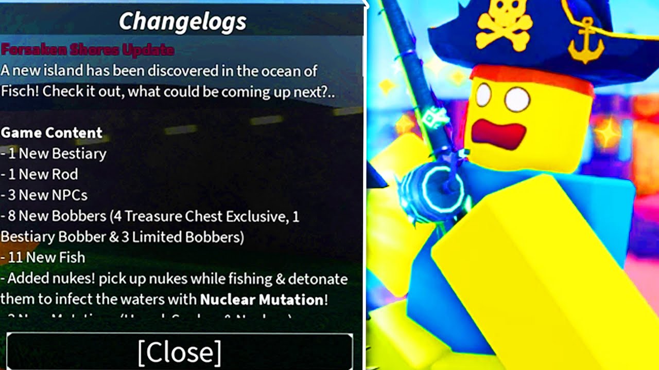 FISCH NEW UPDATE! (NEW CODES, NEW SUNKEN ROD, TREASURE CHESTS, NEW ...