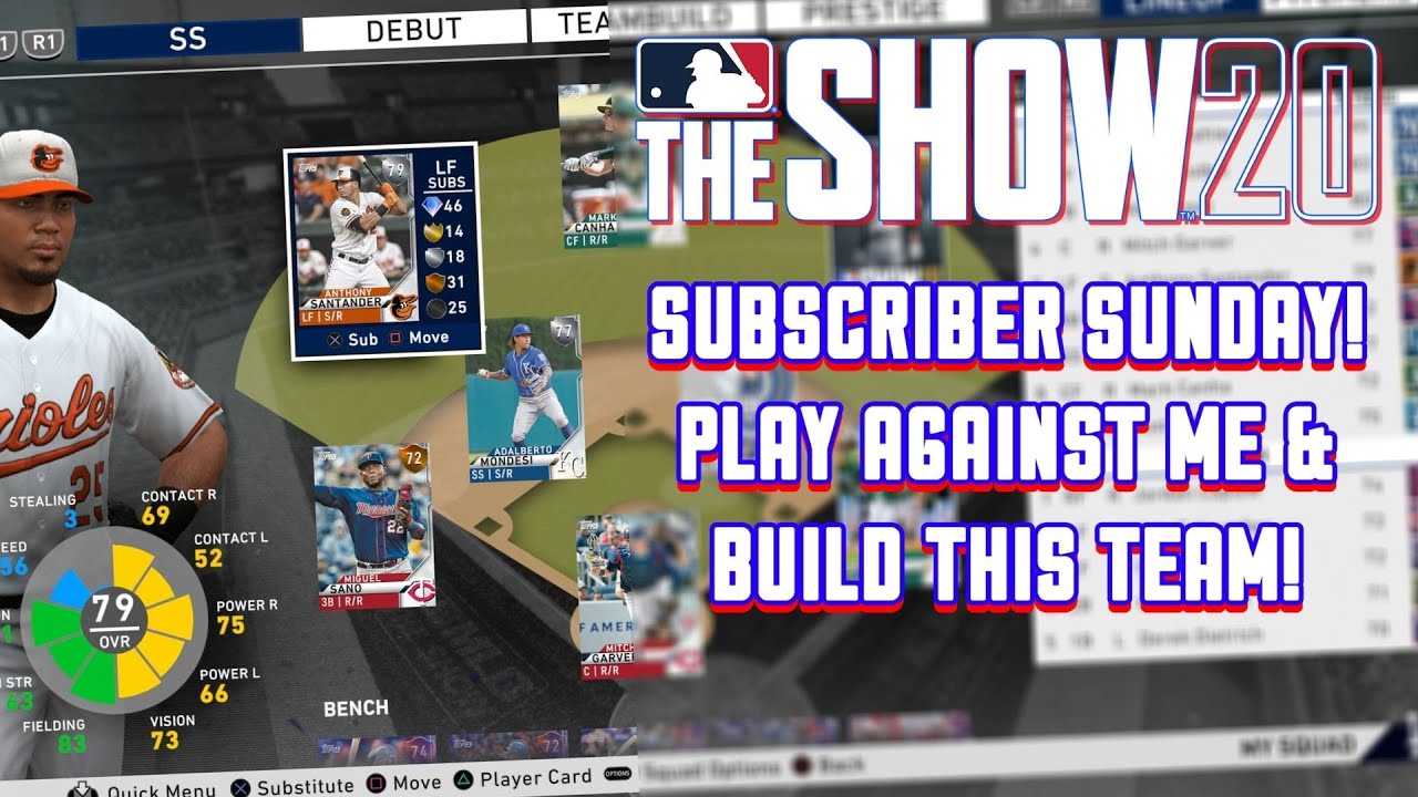 SUBSCRIBER SUNDAY WEEK 5! PLAY ME & BUILD THE TEAM! | MLB the Show 20 ...