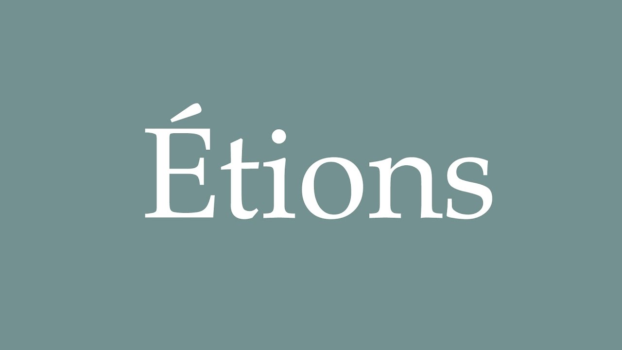 How to Pronounce ''Étions'' (Were) Correctly in French - YouTube