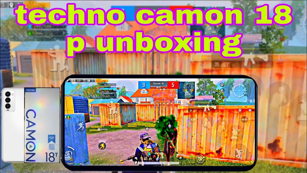 TECHNO CAMON 18p.8gb 128 unboxing and PUBG testing video best phone for ...