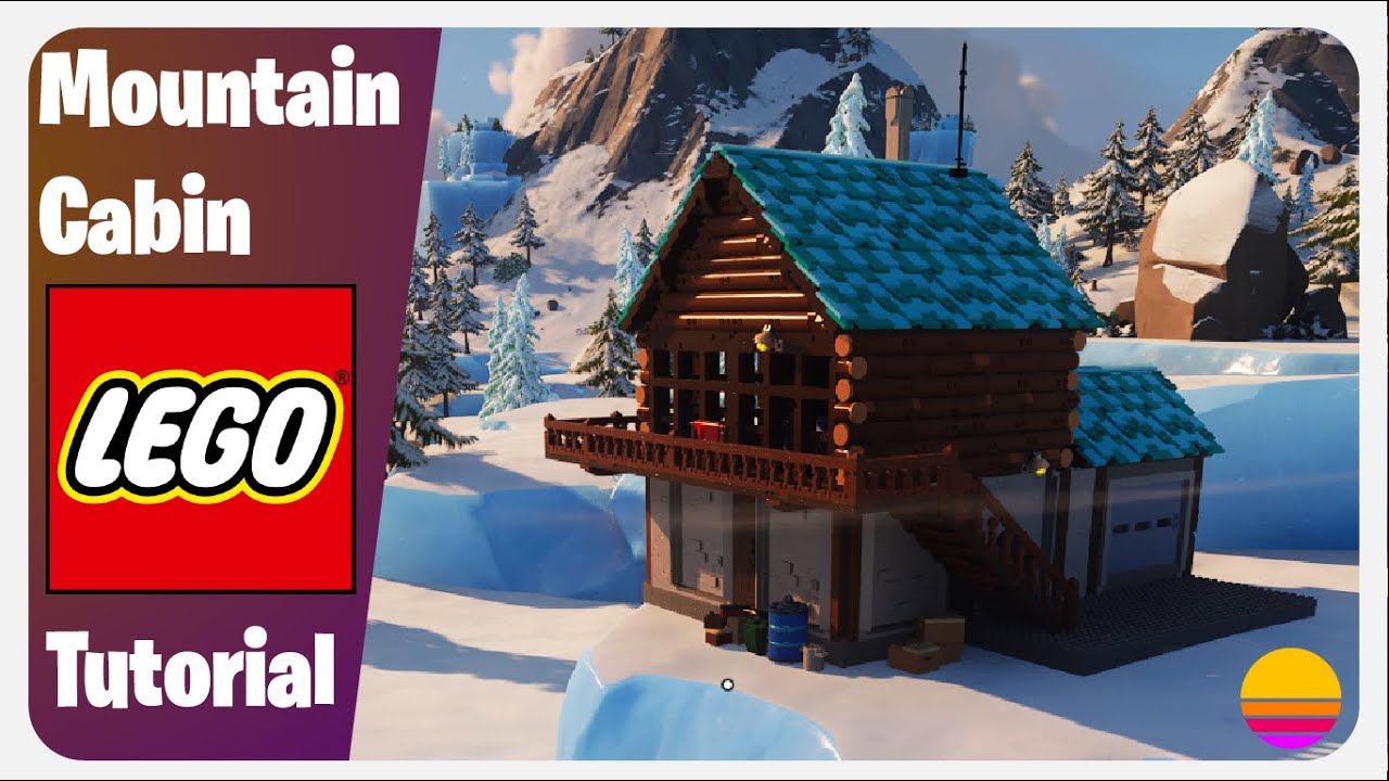 How to build a Mountain Cabin in Lego Fortnite - YouTube