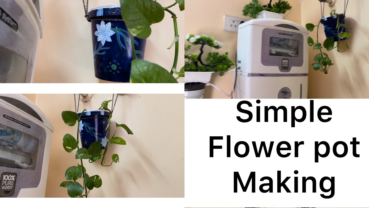 Easy flower pot making. Tried first time . - YouTube