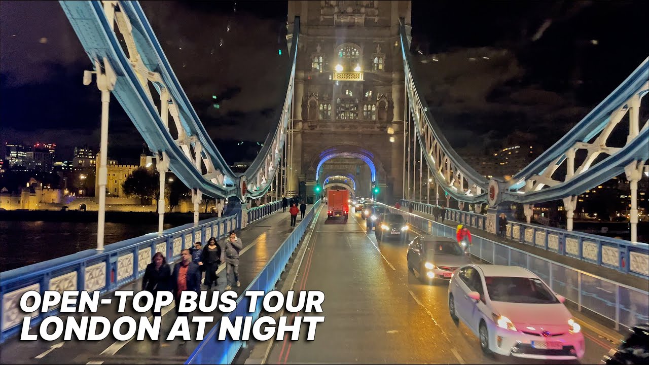 Open-top bus tour of London at night with audio; see the capital's ...