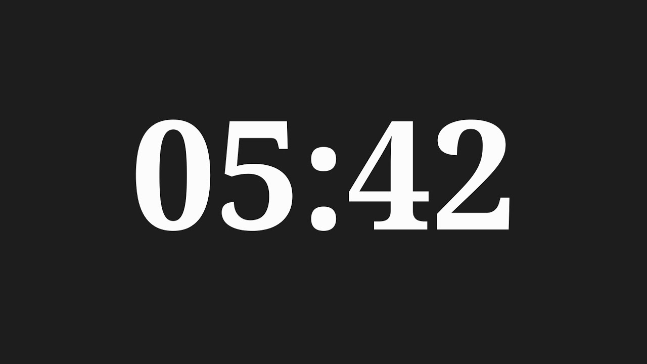 5 Minutes 42 Seconds Timer - YouTube