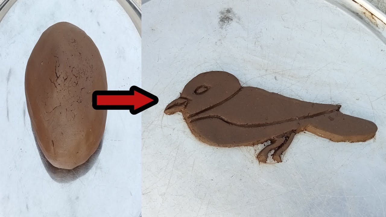 Learn to make a bird clay art - YouTube
